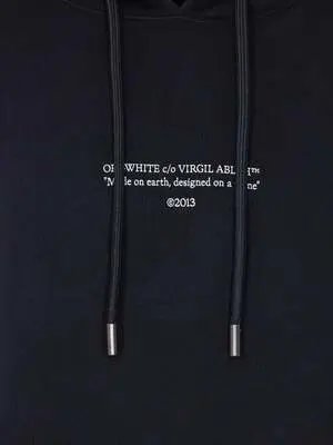 Off-White Statement Skate Cotton Hoodie - Black