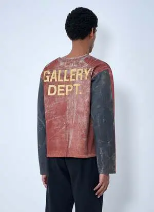 GALLERY DEPT. Raw-edge Zip-print Top