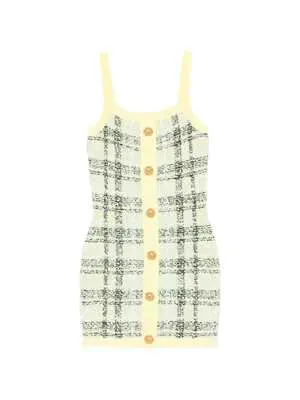 Balmain Short Dress With Buttons - Multicolor