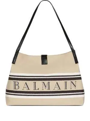 Balmain Balmain Release Medium Logo Tote Bag Brown
