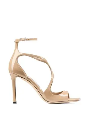 JIMMY CHOO Azia 95 Patent Leather Sandals - Multicolor