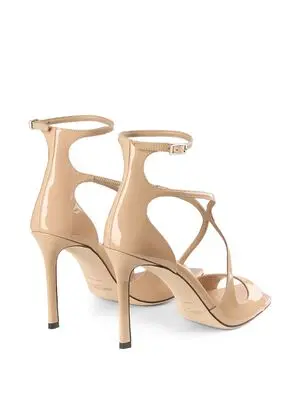 JIMMY CHOO Azia 95 Patent Leather Sandals - Multicolor