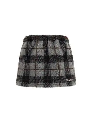 Miu Miu Check Mini Skirt - Multicolor