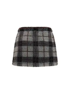 Miu Miu Check Mini Skirt - Multicolor