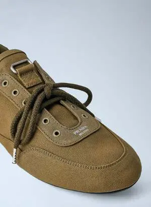 Prada Canvas Lace-up Sneakers