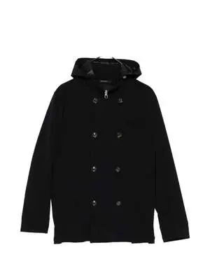 MONTECORE Double-breasted Hooded Jacket - Blue