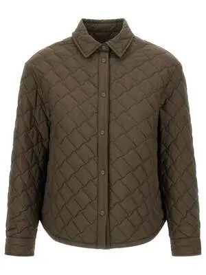 Herno Quilted Waterproof Shacket - Green