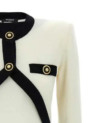Balmain Filo Leone Catena Wool And Cashmere Blend Dress