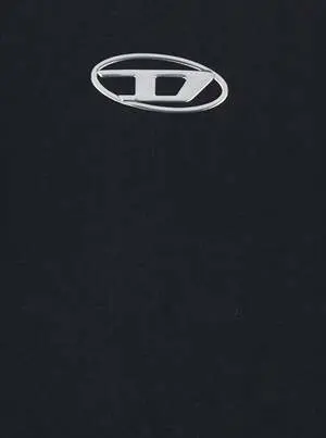 DIESEL® T-bisco-iod' Sleeveless Top With Logo Detail On The Front In Cotton - Black