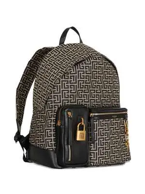 Balmain Pulse Backpack With Jacquard Monogram - Multicolor