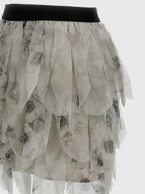 Max Mara Floral Tiered Tulle Skirt