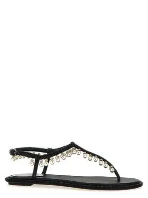 Rene Caovilla Diana Embellished Thong Sandals