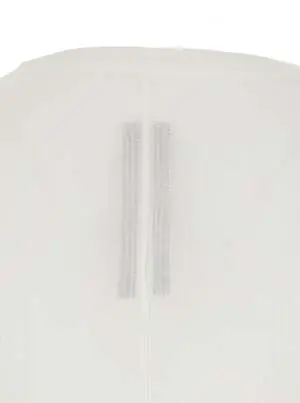 Rick Owens T-shirt With Ribbed Design And Round Neck In Viscose And Silk Blend - White