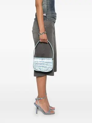 DIESEL® 1dr Leather Shoulder Bag In White - Multicolor