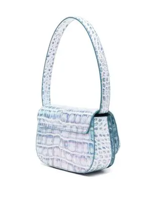 DIESEL® 1dr Leather Shoulder Bag In White - Multicolor