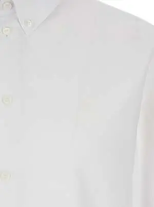Burberry White Shirt With Button Down Collar In Cotton