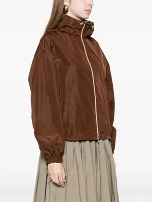 Herno Short Jacket In Techno Taffeta - Brown