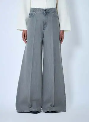 Max Mara Wide-leg Denim Jeans - Gray