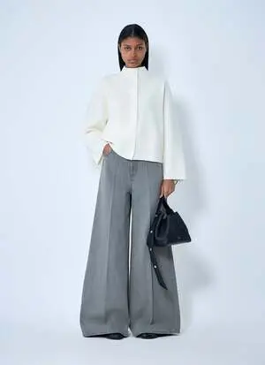 Max Mara Wide-leg Denim Jeans - Gray