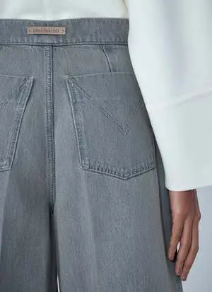 Max Mara Wide-leg Denim Jeans - Gray