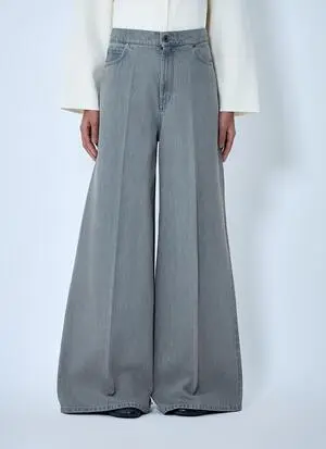 Max Mara Wide-leg Denim Jeans - Gray