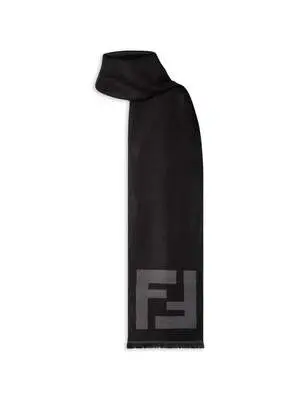 Fendi Ff Logo Wool Scarf