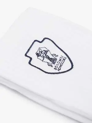 Brunello Cucinelli Cotton Blend Crew Socks With Embroidered Logo - Multicolor