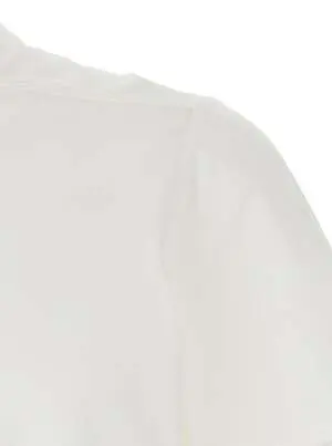 Rick Owens Crew Neck T-shirt With Tone On Tone Stitching In Cotton - White