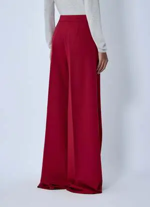 Max Mara High-rise Wide-leg Tailored Pants - Red