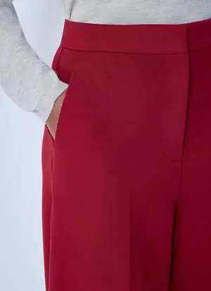 Max Mara High-rise Wide-leg Tailored Pants - Red