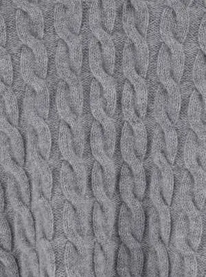 AMI Paris Grey Polo Shirt With Woven Design In Wool