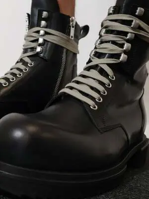 Rick Owens Leather Lace-up Boots - Black