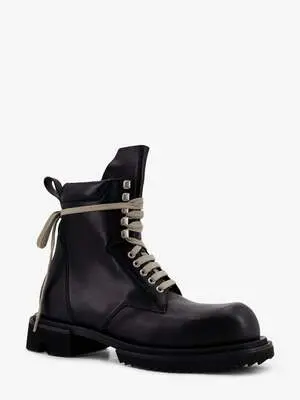 Rick Owens Leather Lace-up Boots - Black