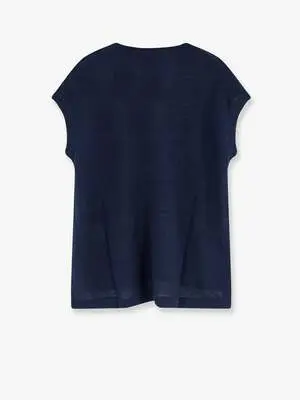 Max Mara Linen Sleeveless V-neck Vest