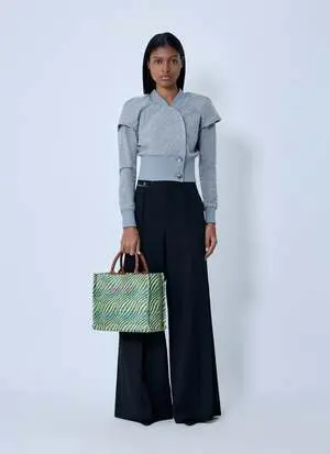 Marni High-waisted Wide-leg Wool Tailored Pants