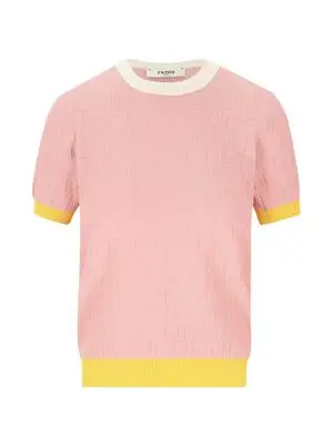 Fendi Color Block Ff Knit Top - Multicolor