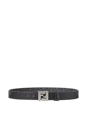 Fendi Reversible Square Ff Belt - Black