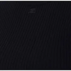 COURREGES Ribbed Crew Neck Short Sleeve T-shirt