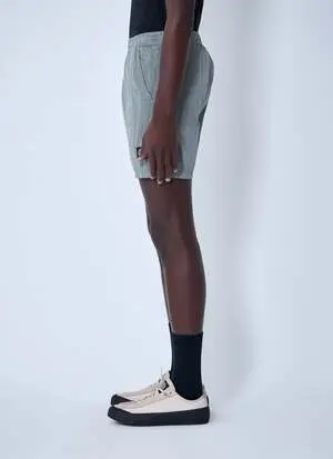 Stone Island Logo Patch Crinkled Nylon Shorts
