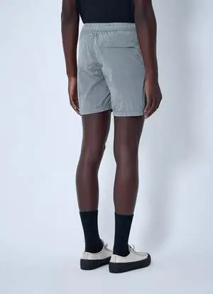 Stone Island Logo Patch Crinkled Nylon Shorts