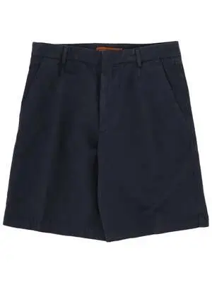 Zegna Cotton And Linen Blend Shorts