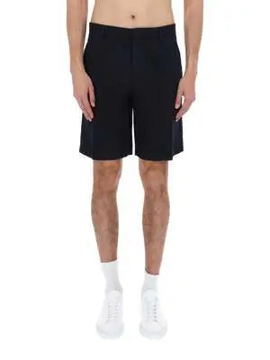 Zegna Cotton And Linen Blend Shorts