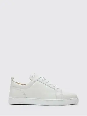 CHRISTIAN LOUBOUTIN Calf Leather Lace-up Sneakers - White