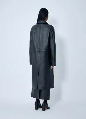 TOTEME Pebble-grain Leather Coat