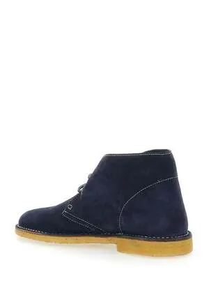Dsquared2 Suede Lace-up Boots With Logo Patch