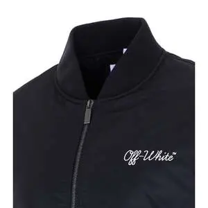 Off-White Script Logo Varsity Bomber Jacket