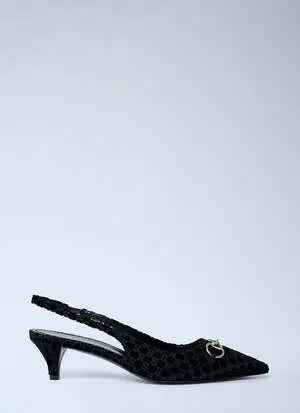 Gucci Gg Slingback Pumps - Black
