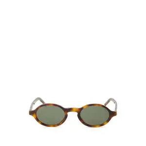 Saint Laurent Tortoiseshell Acetate Oval Sunglasses - Brown