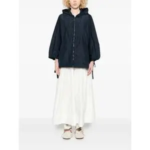 Max Mara Oversized Hooded Jacket With Tie Detail