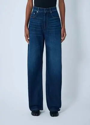 Sportmax Five-pocket Jeans With Button Detailed Side Seams